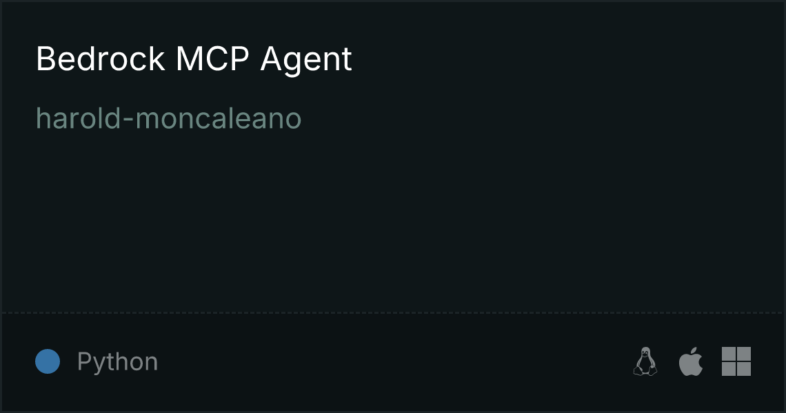 Schema | Bedrock MCP Agent | Glama