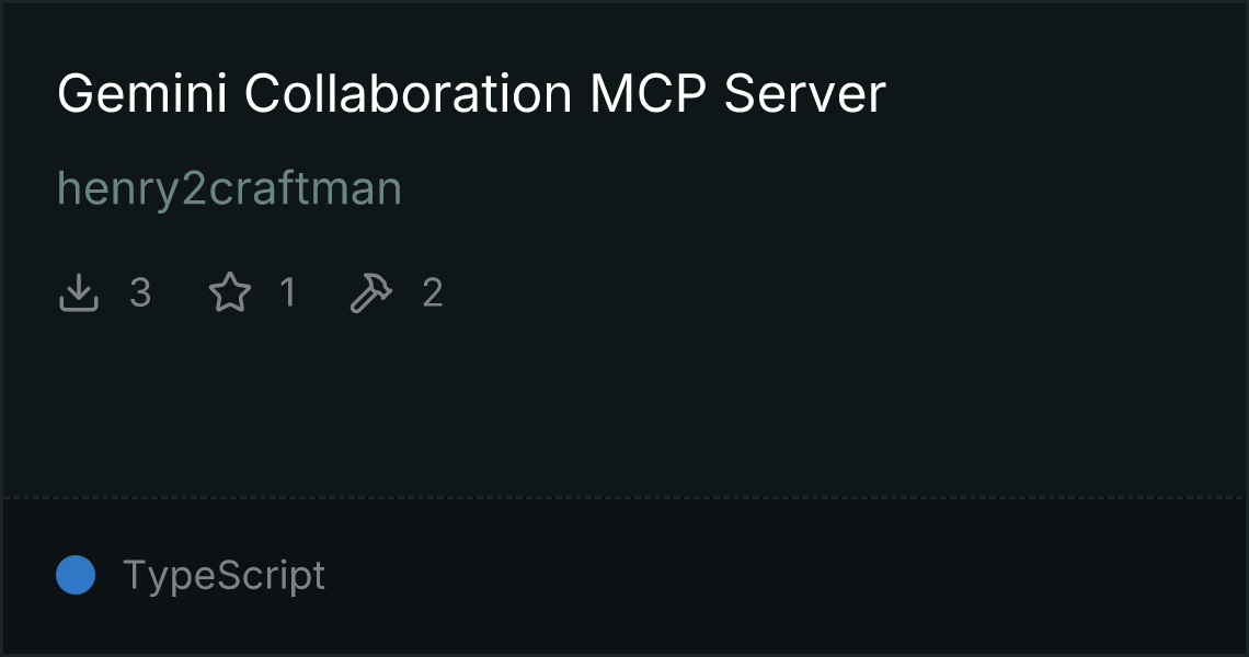 Score | Gemini Collaboration MCP Server | Glama