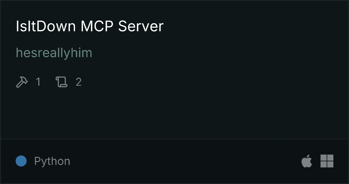IsItDown MCP Server | Glama