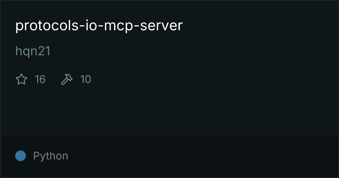 protocols-io-mcp-server by hqn21 | Glama
