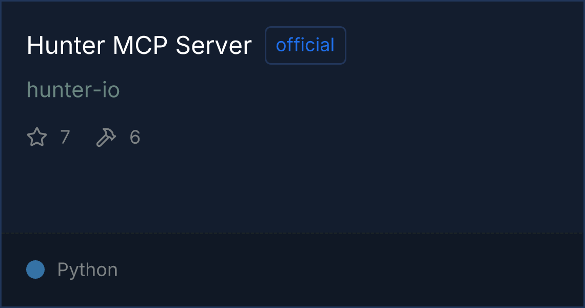 enrich_email - Hunter MCP Server | Glama