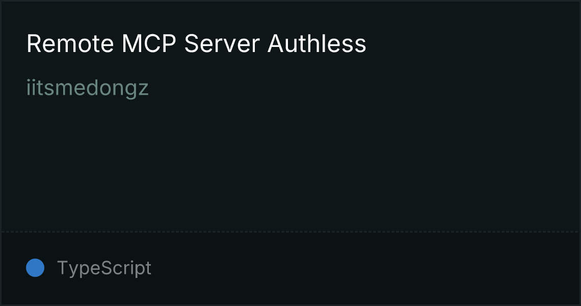 Score | Remote MCP Server Authless | Glama