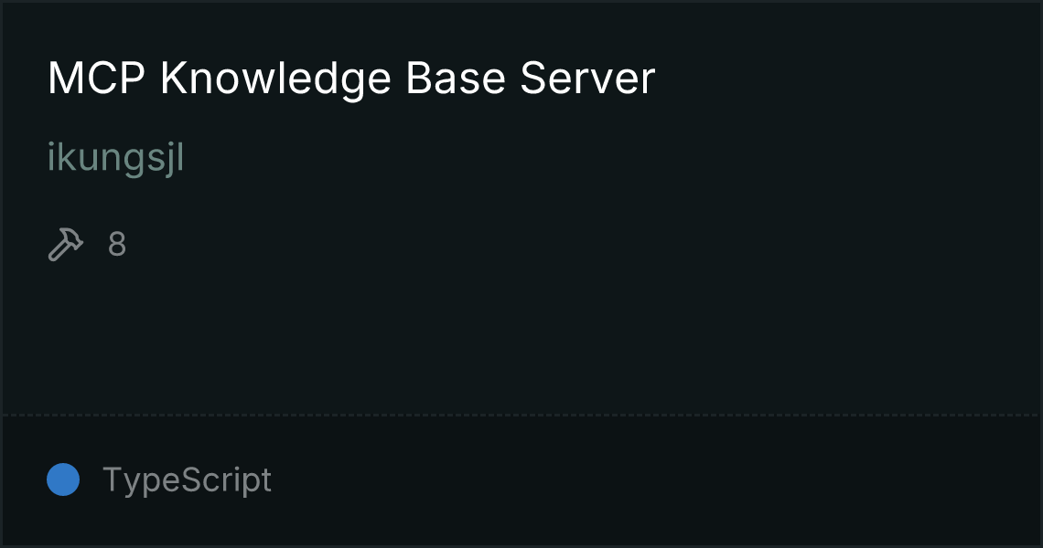 MCP Knowledge Base Server | Glama