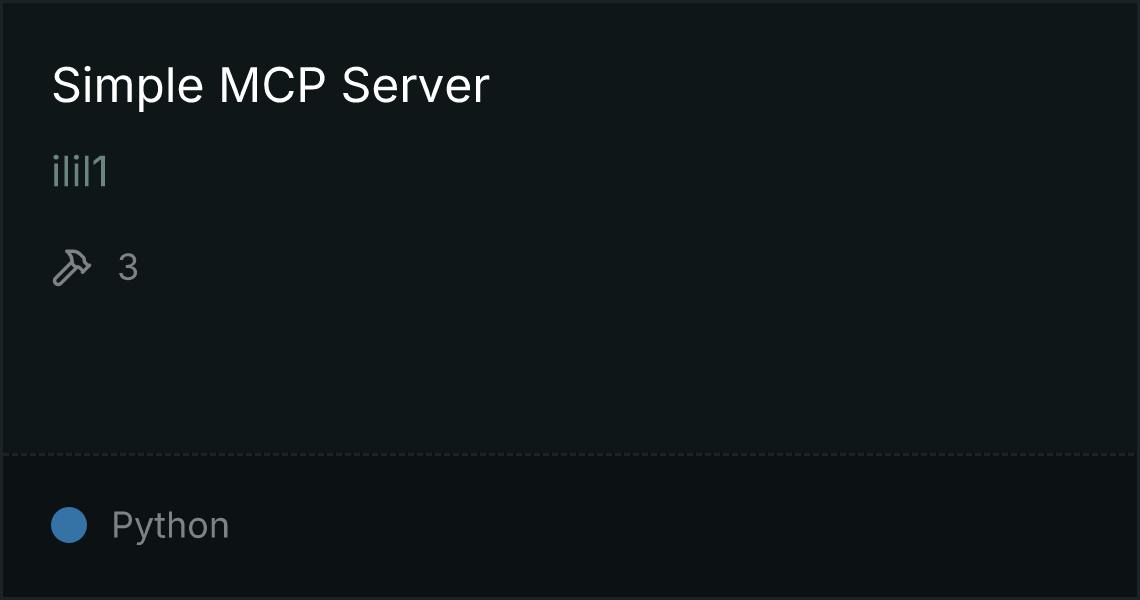 Simple MCP Server | Glama