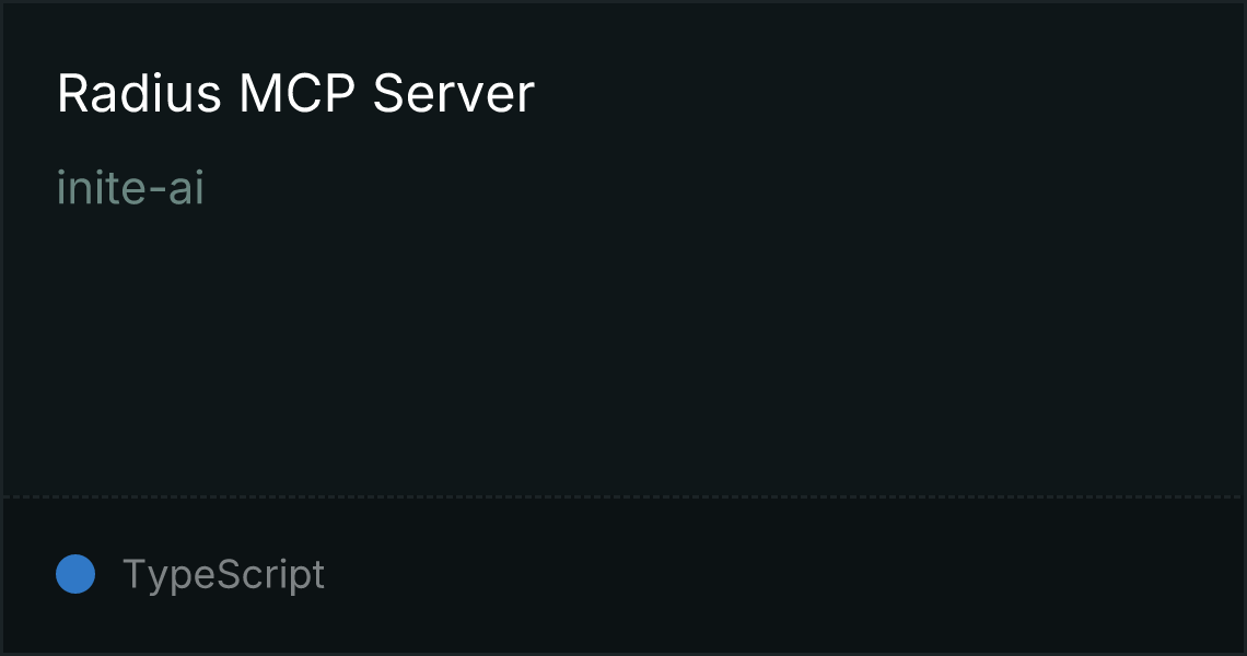 Score | Radius MCP Server | Glama