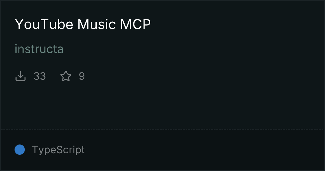 YouTube Music MCP | Glama