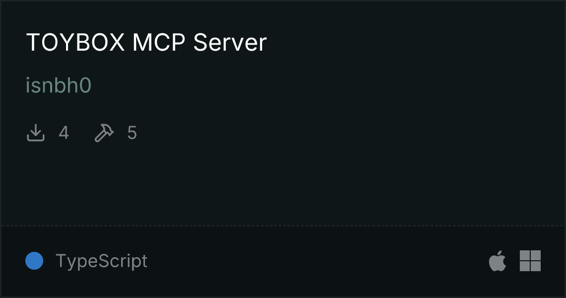 TOYBOX MCP Server | Glama