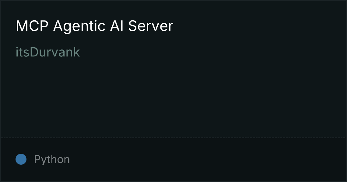 Score | MCP Agentic AI Server | Glama