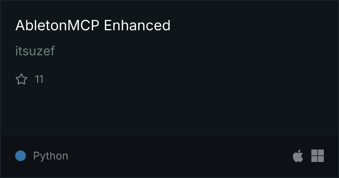 AbletonMCP Enhanced by itsuzef | Glama