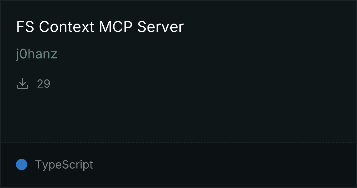 Schema | FS Context MCP Server | Glama