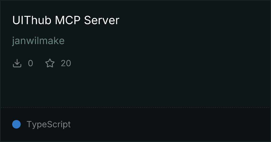 UIThub MCP Server by janwilmake | Glama