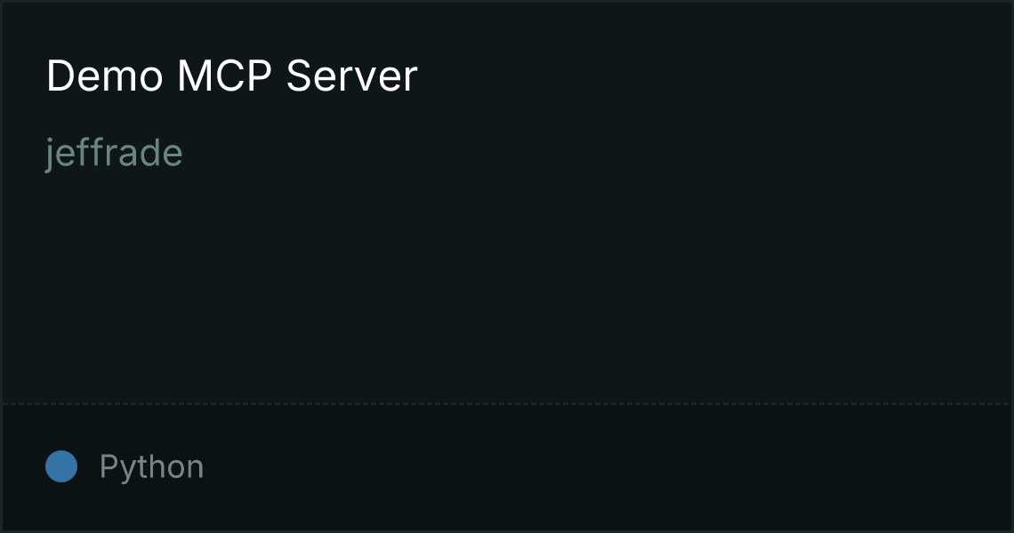 Demo MCP Server alternatives | Glama