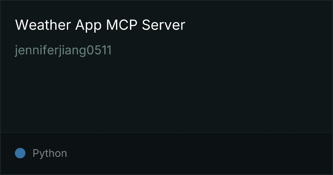 Schema | Weather App MCP Server | Glama