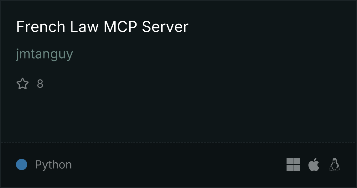 Schema | French Law MCP Server | Glama