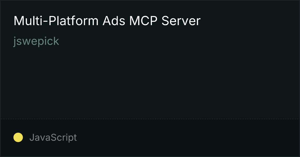 Score | Multi-Platform Ads MCP Server | Glama