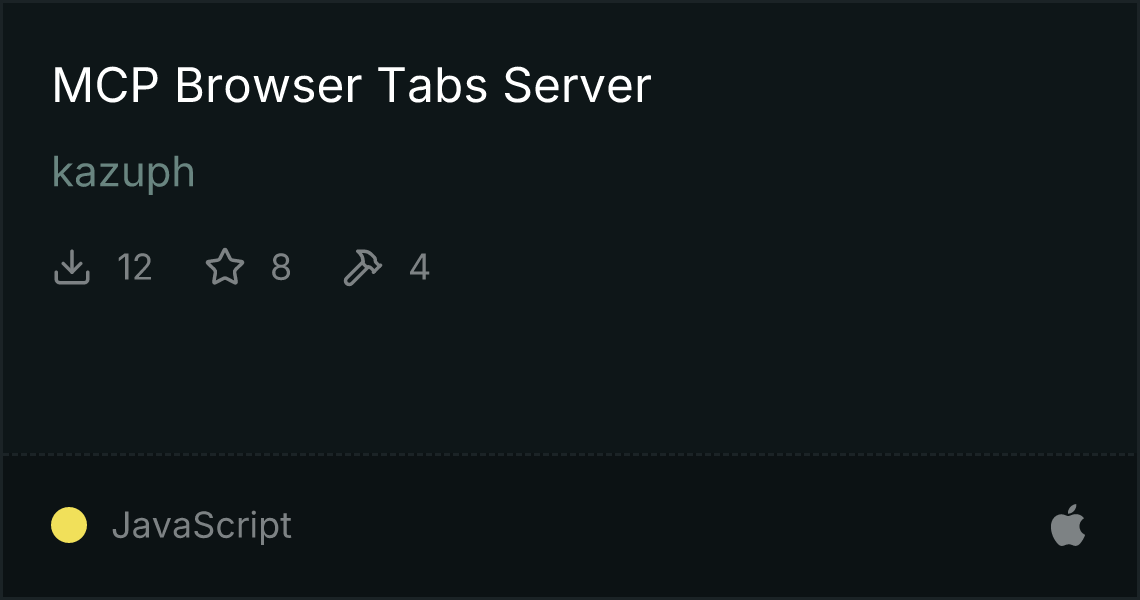 MCP Browser Tabs Server by kazuph | Glama