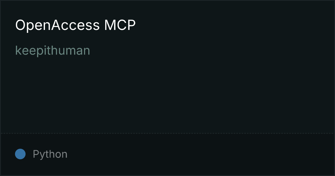 OpenAccess MCP by keepithuman | Glama