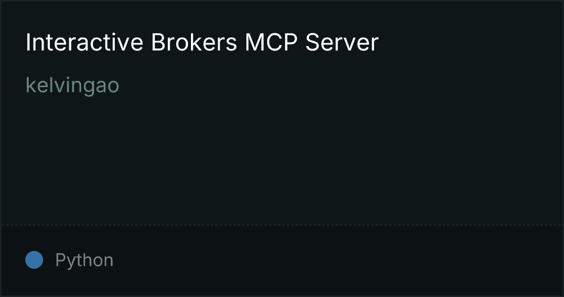 Score | Interactive Brokers MCP Server | Glama