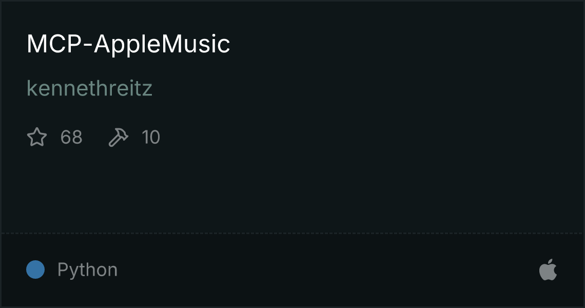 MCP-AppleMusic by kennethreitz | Glama