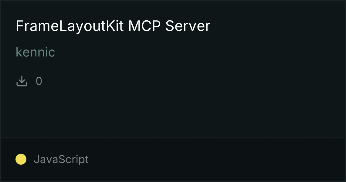 Discussions | FrameLayoutKit MCP Server | Glama