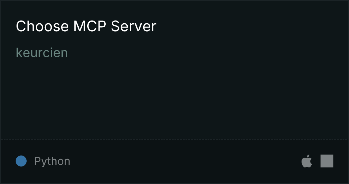 Choose MCP Server by keurcien | Glama