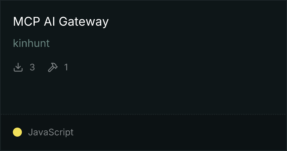 MCP AI Gateway by kinhunt | Glama