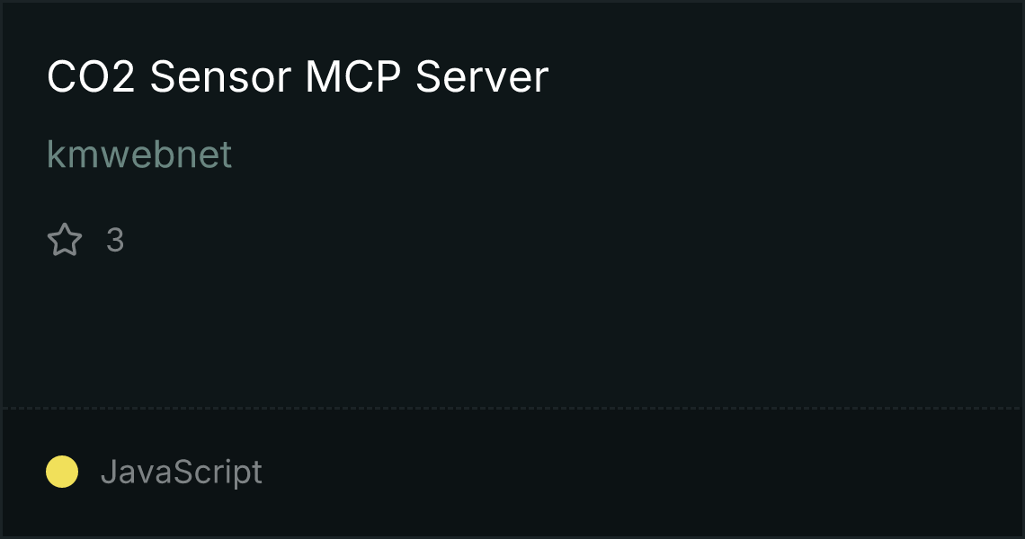 CO2 Sensor MCP Server | Glama