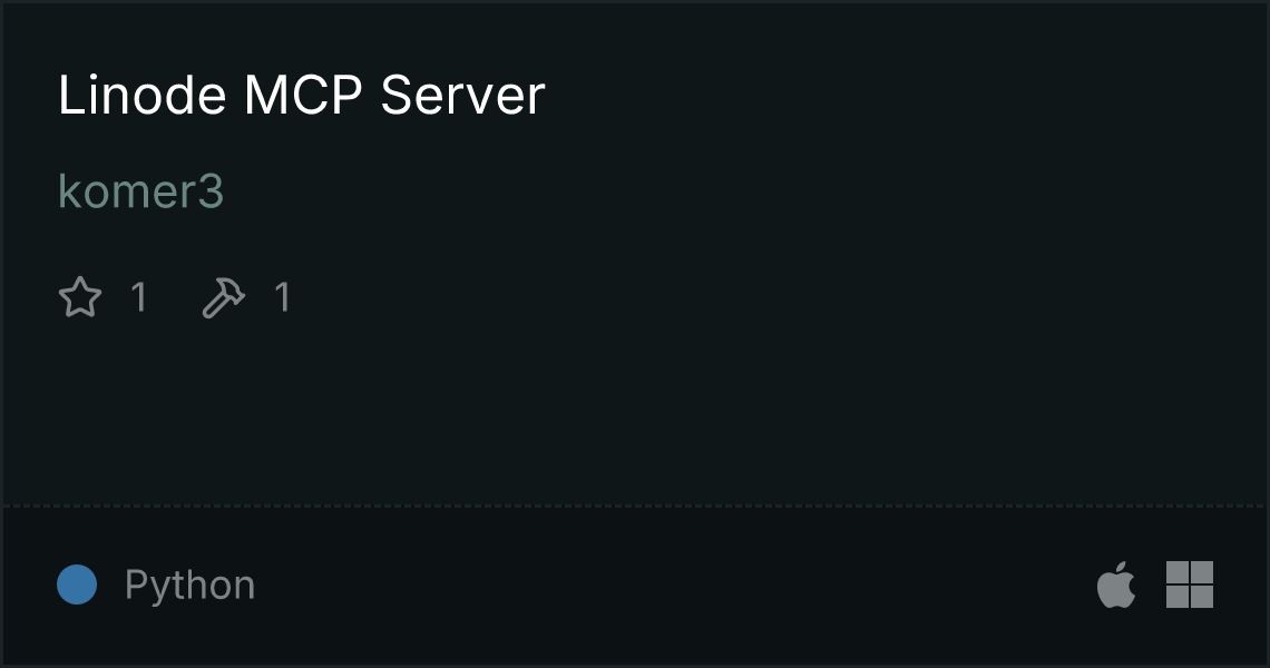 Linode MCP Server by komer3 | Glama