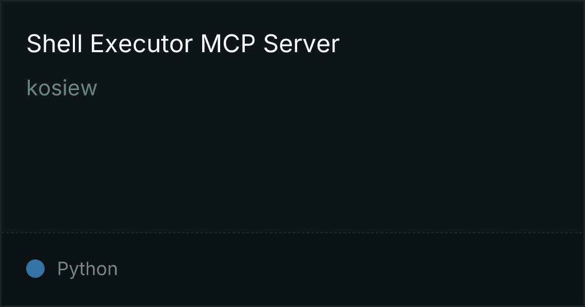 Schema | Shell Executor MCP Server | Glama