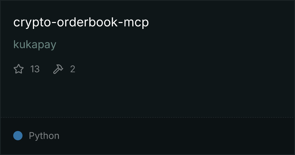 crypto-orderbook-mcp | Glama