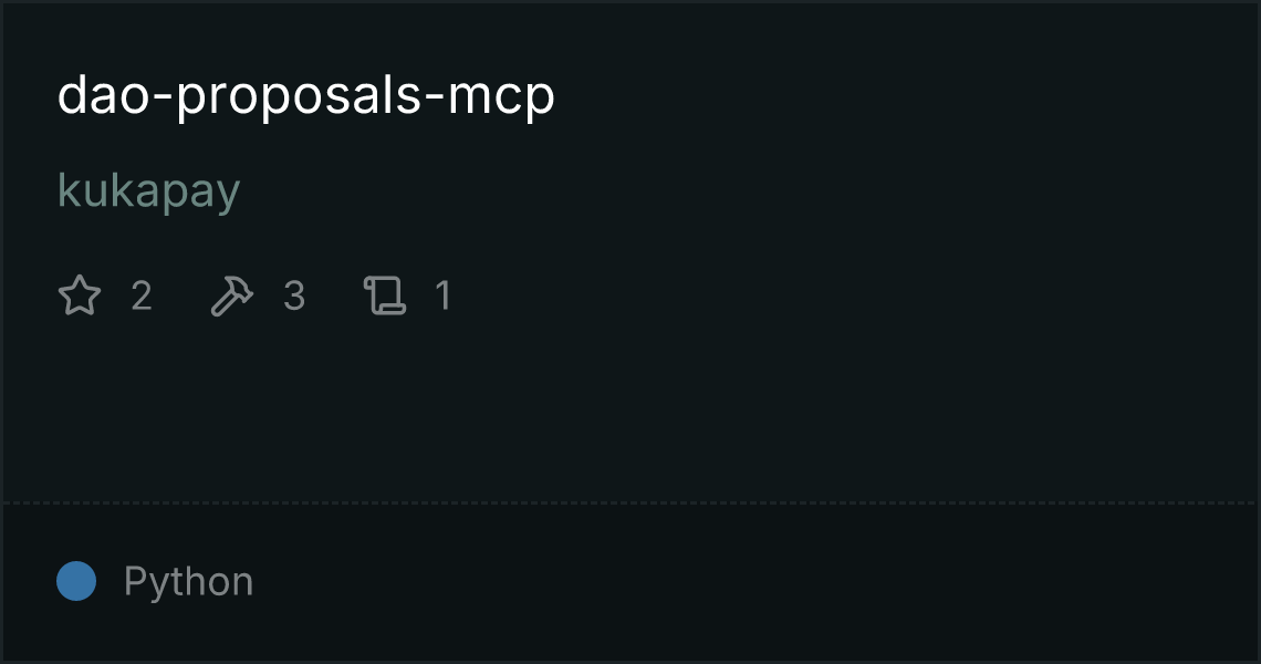 Schema | dao-proposals-mcp | Glama