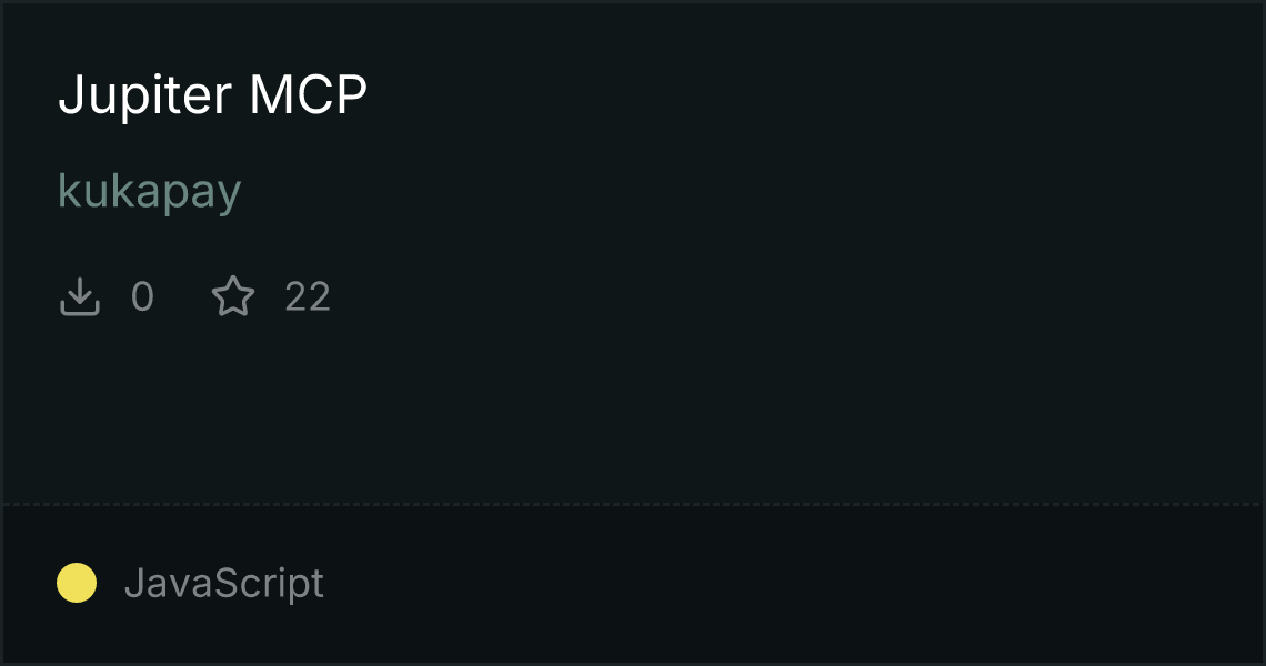 Jupiter MCP by kukapay | Glama