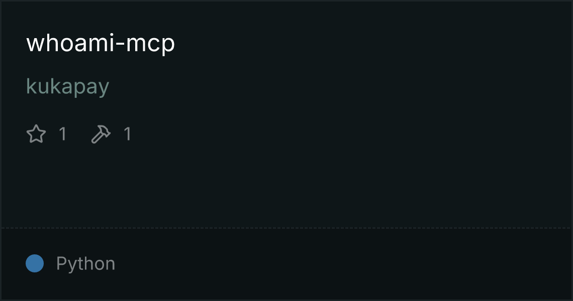 whoami-mcp | Glama