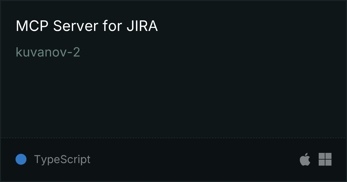 MCP Server for JIRA by kuvanov-2 | Glama