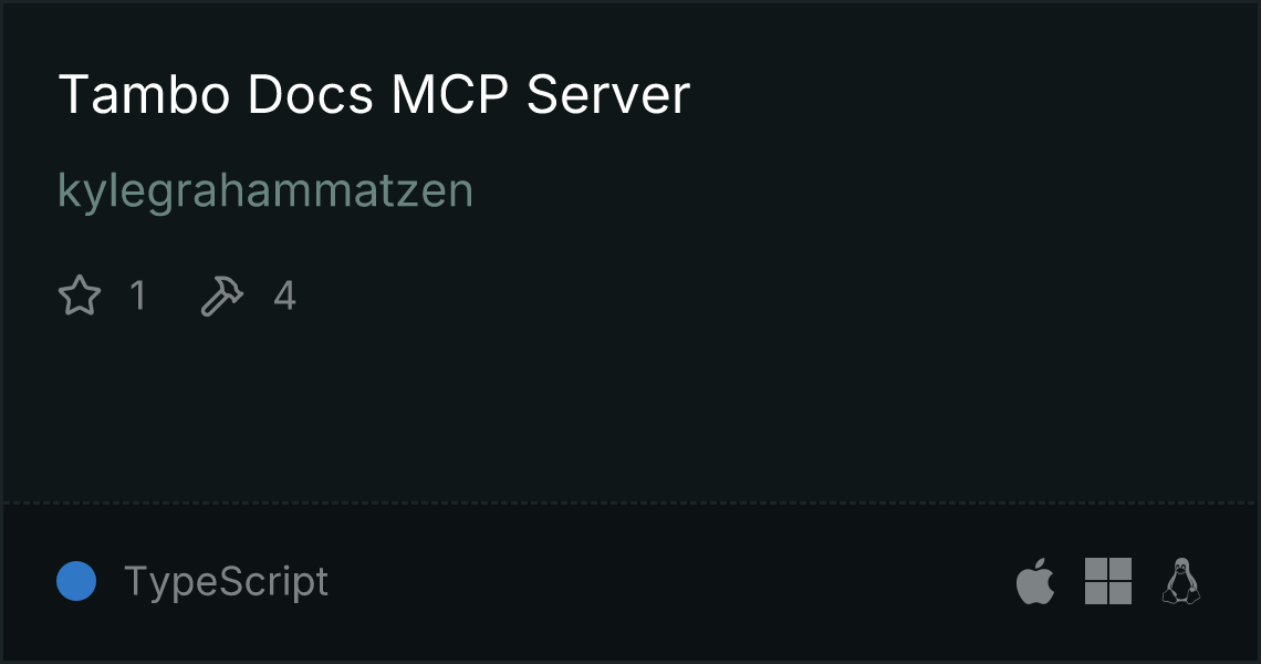 fetch_docs - Tambo Docs MCP Server | Glama