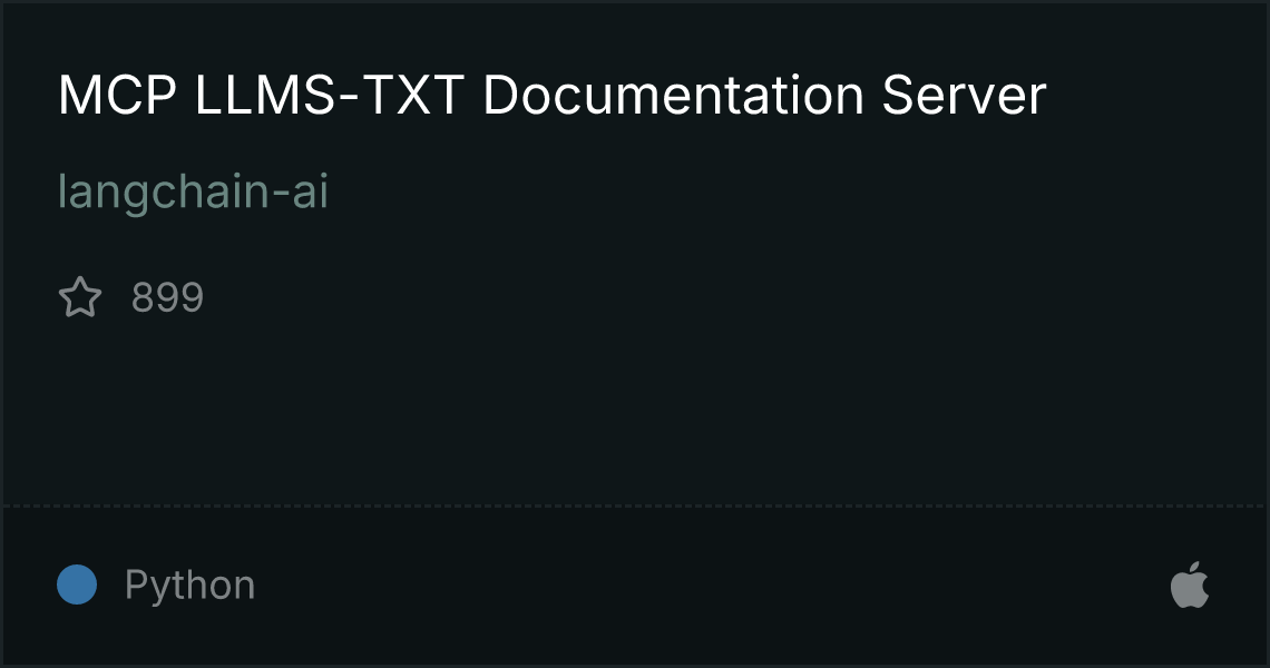 Schema | MCP LLMS-TXT Documentation Server | Glama