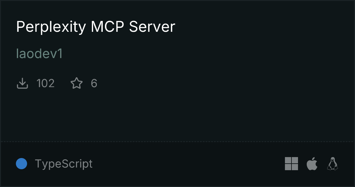 Perplexity MCP Server | Glama