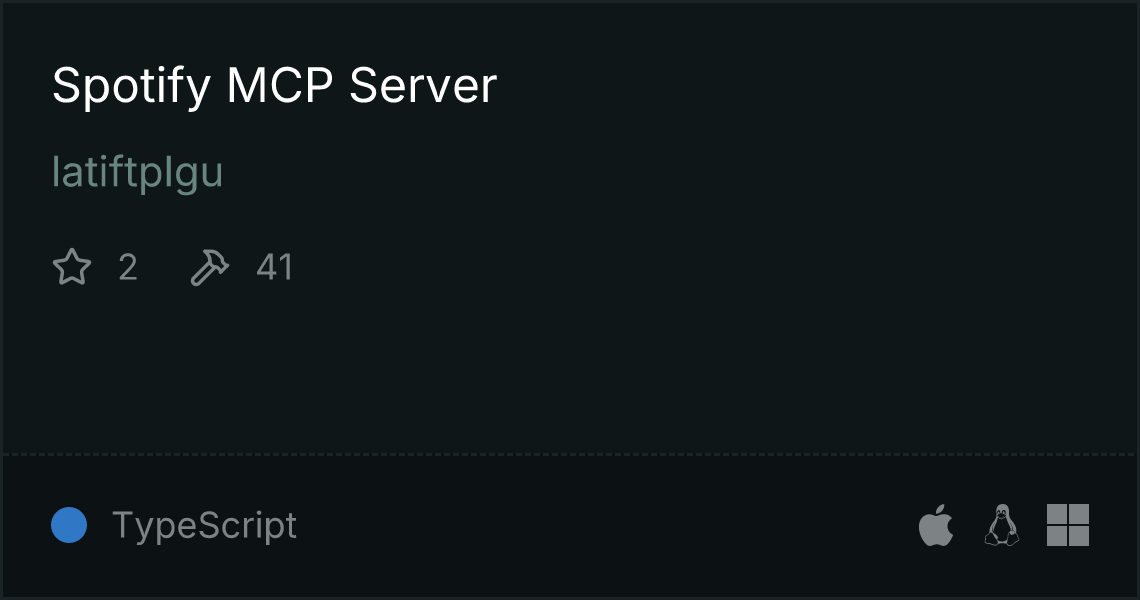 Spotify MCP Server | Glama