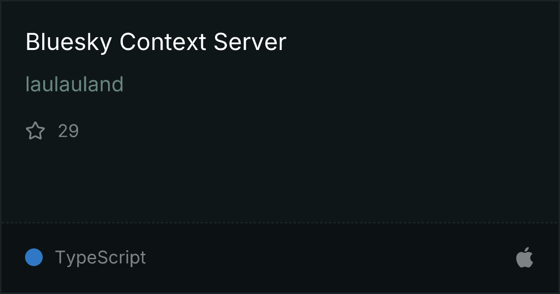 Bluesky Context Server | Glama