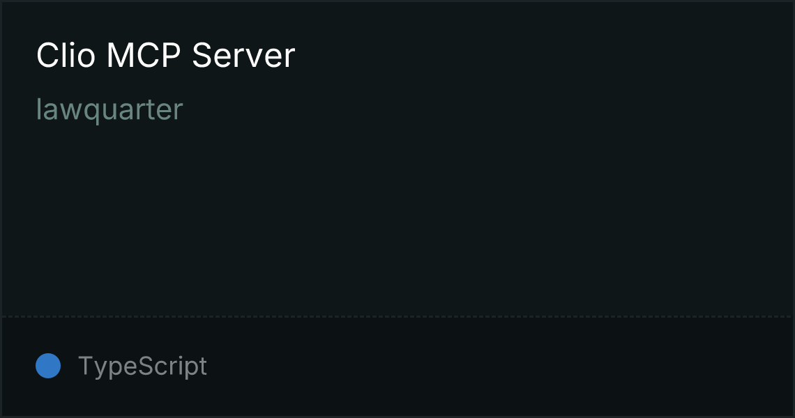 Clio MCP Server alternatives | Glama