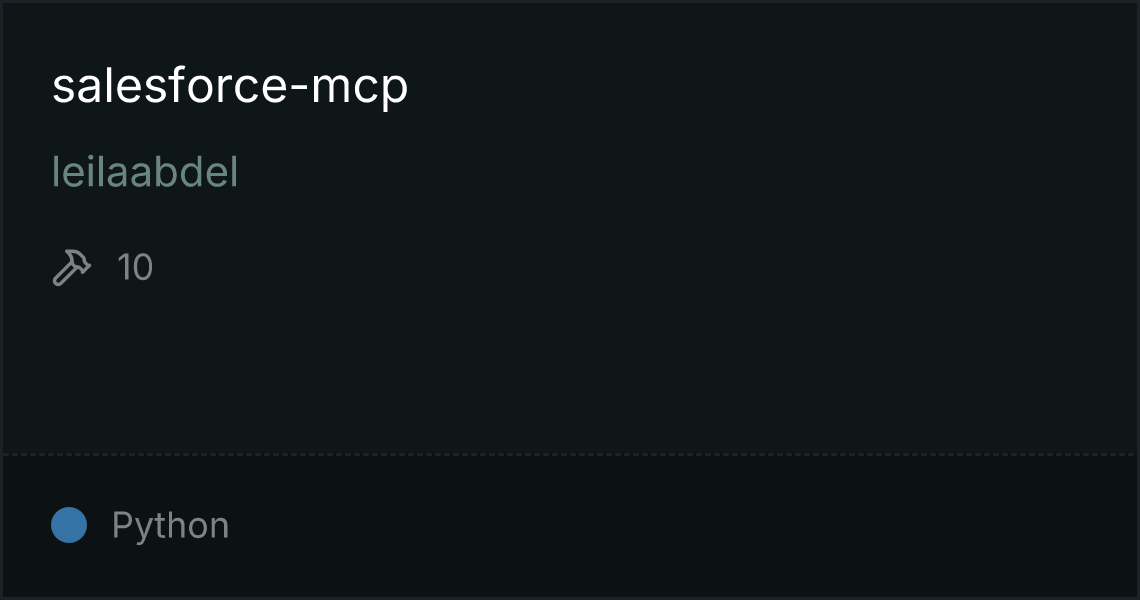 Schema | salesforce-mcp | Glama