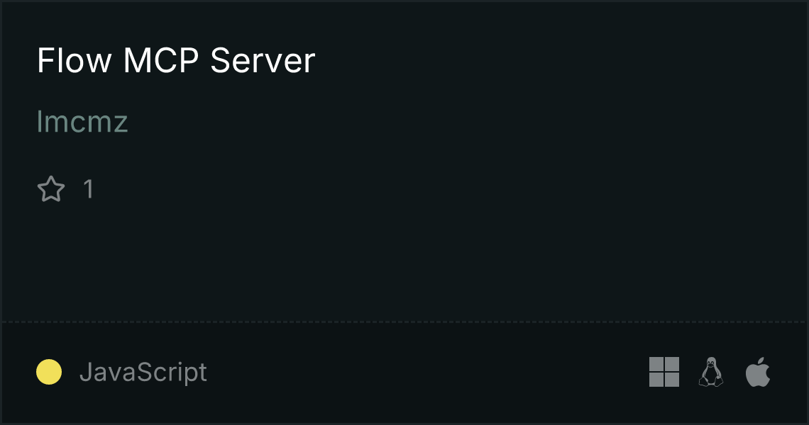 Flow MCP Server by lmcmz | Glama