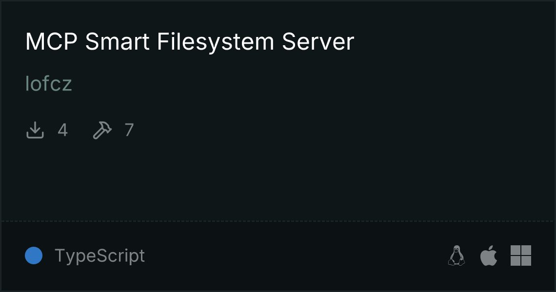 Schema | MCP Smart Filesystem Server | Glama