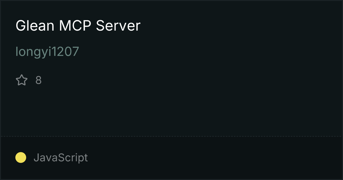 Glean MCP Server by longyi1207 | Glama