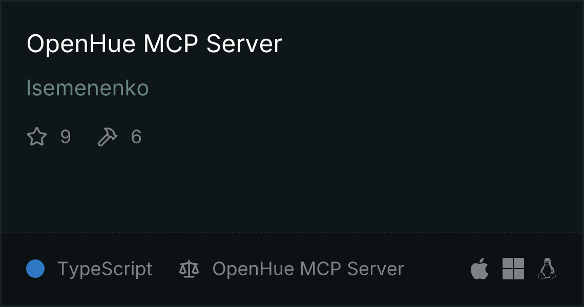 OpenHue MCP Server by lsemenenko | Glama
