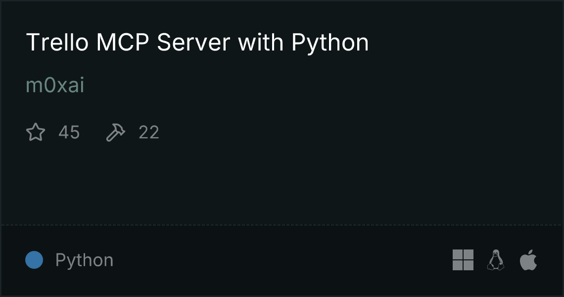Trello MCP Server with Python by m0xai | Glama