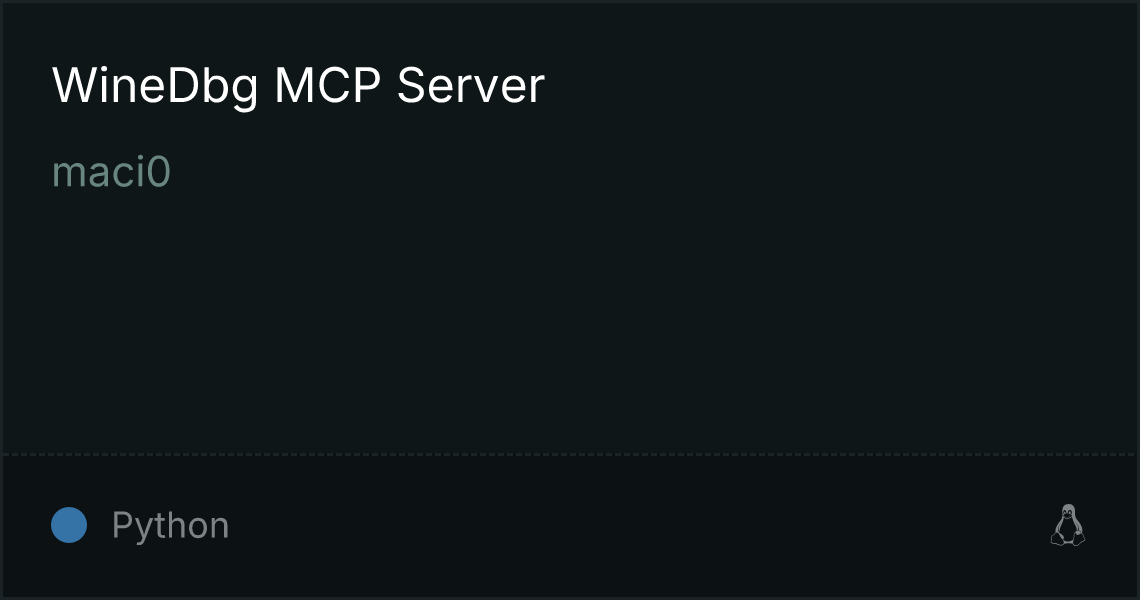 WineDbg MCP Server | Glama