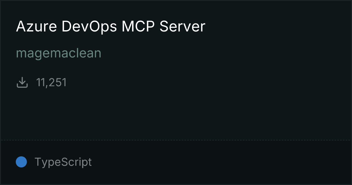 Score | Azure DevOps MCP Server | Glama