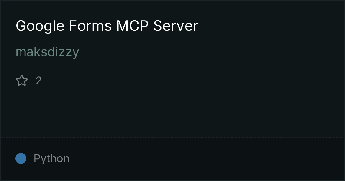 Schema | Google Forms MCP Server | Glama
