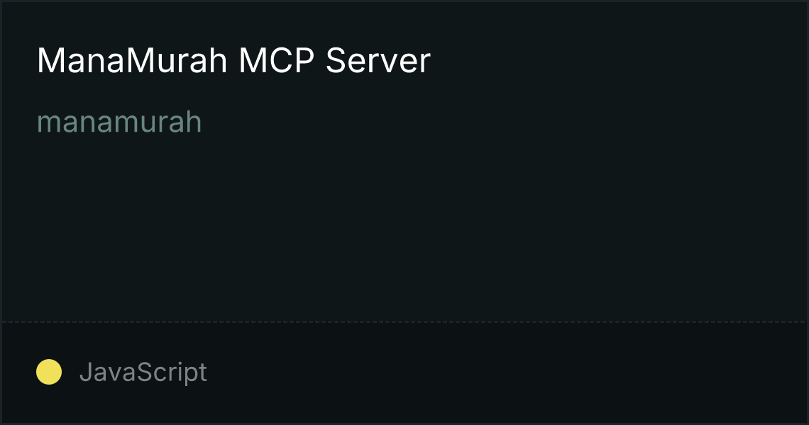 Score | ManaMurah MCP Server | Glama